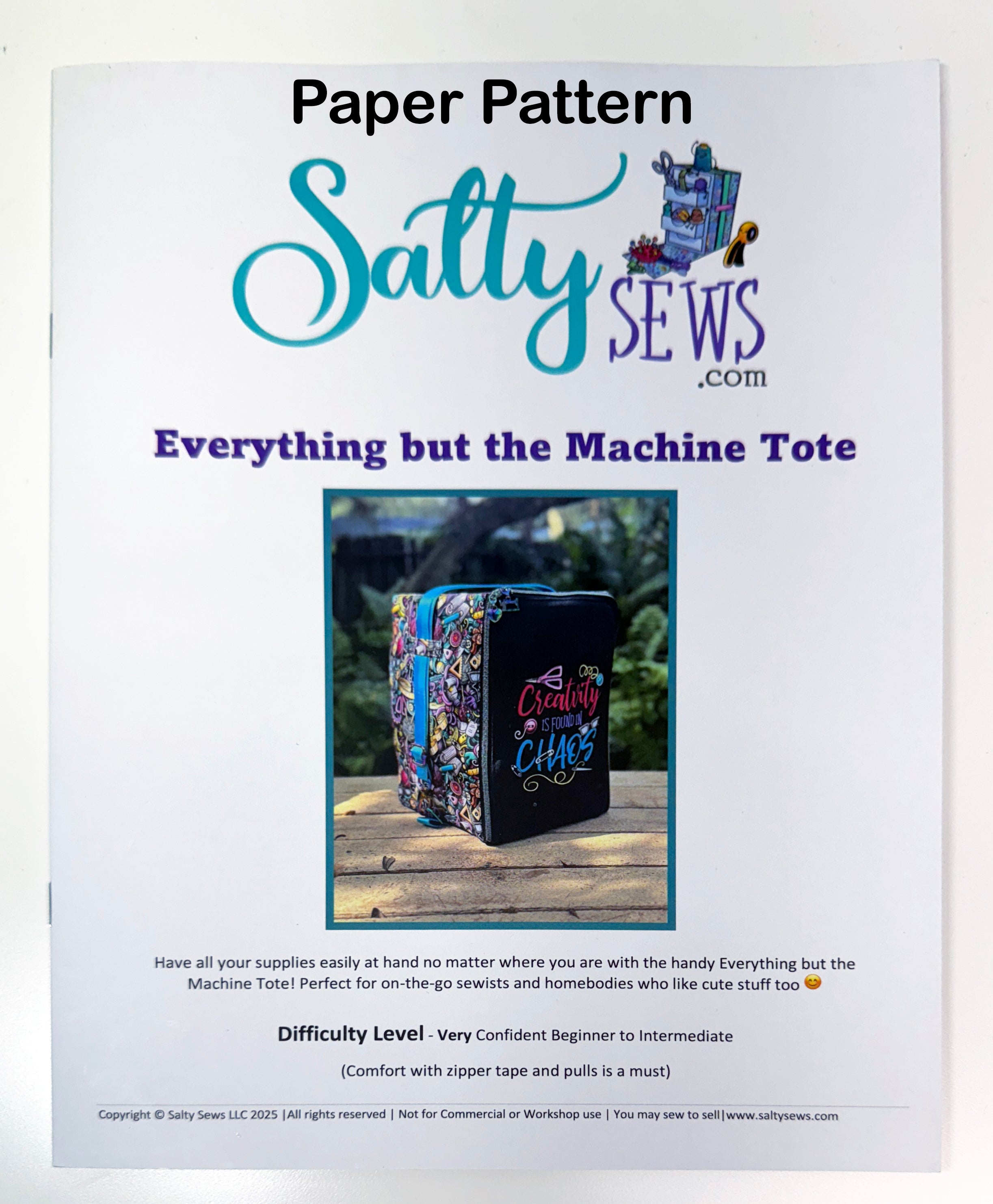 Everything But the Machine Tote Paper Pattern – Salty Sews
